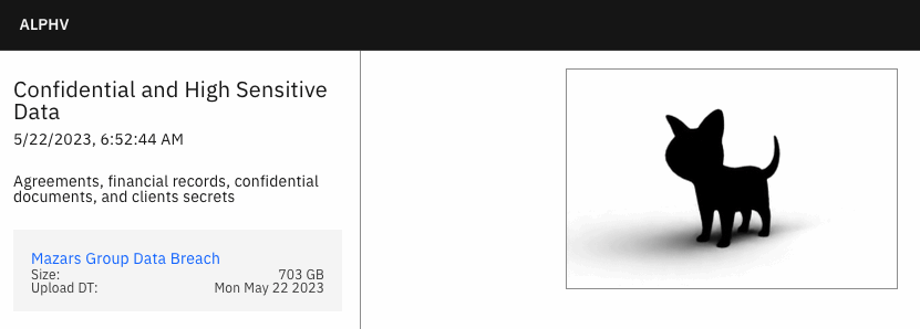 Alphv/Black Cat : Mazars confirme la cyberattaque | LeMagIT